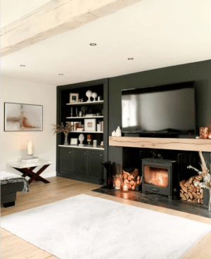 19 of The Best Log Burner TV Wall Ideas