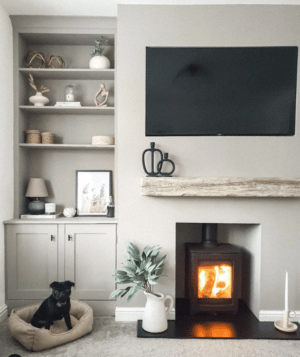 19 of The Best Log Burner TV Wall Ideas