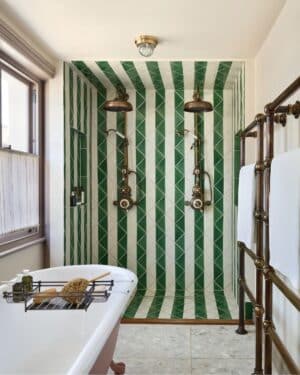 Embrace The Stripe Hype With These 19 Striped Bathrooms You'll Want to Copy