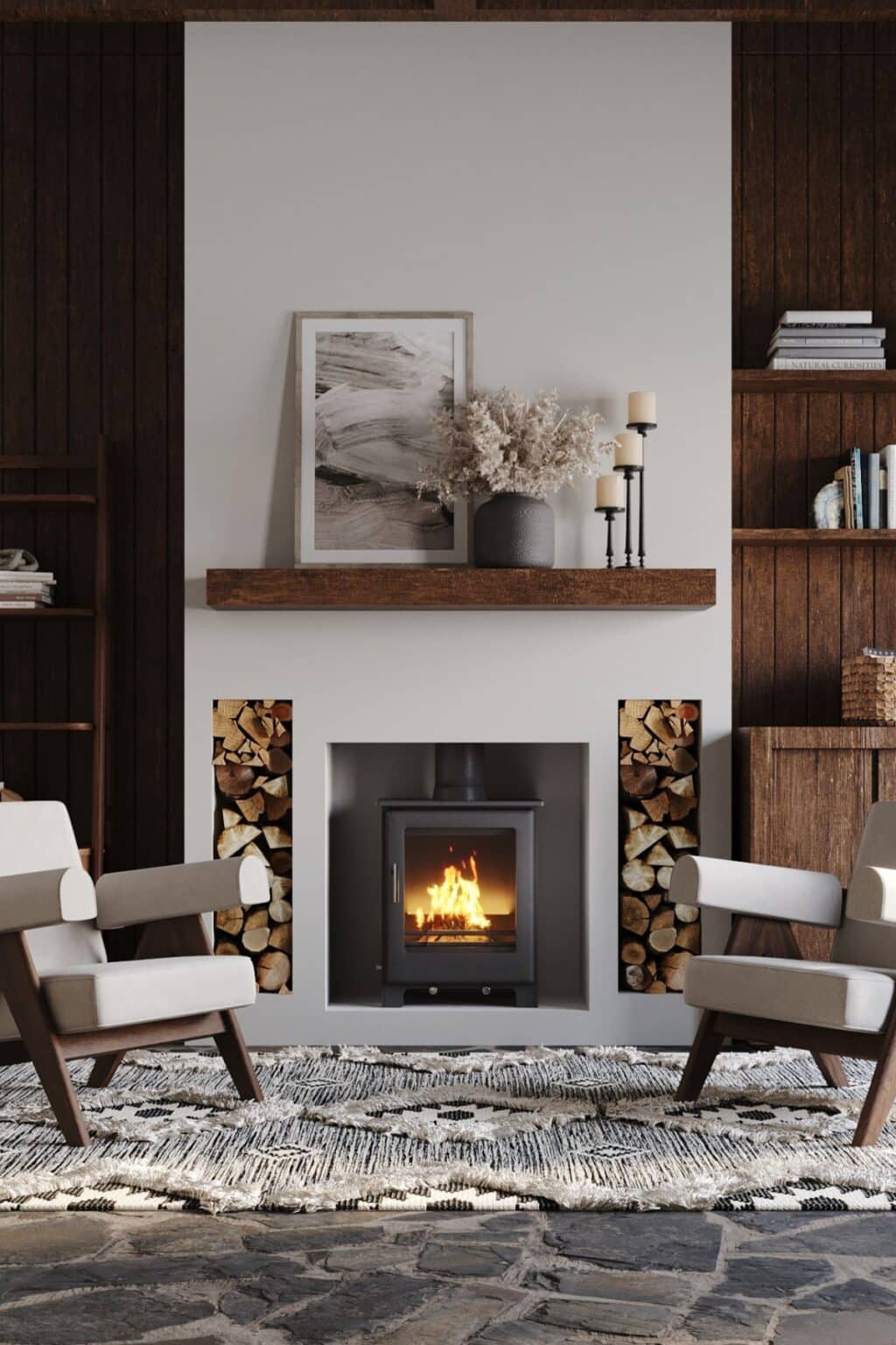 How To Create An Inglenook Fireplace For A Log Burner - Sleek-chic ...